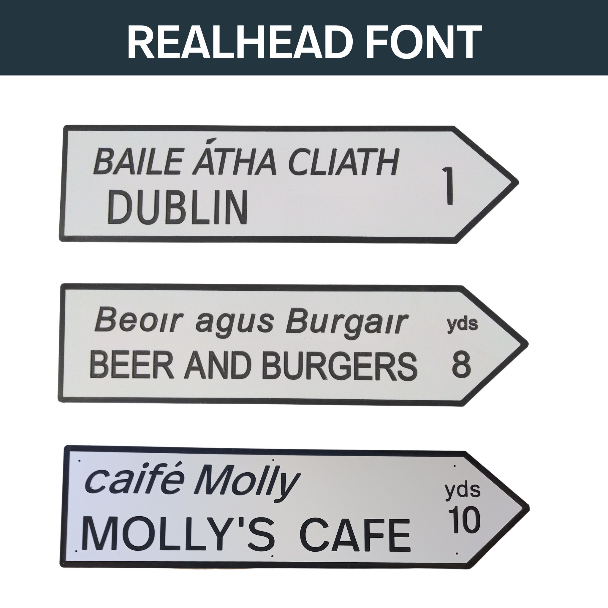 Classic Irish Road Sign Custom Made Aluminium - Etsy