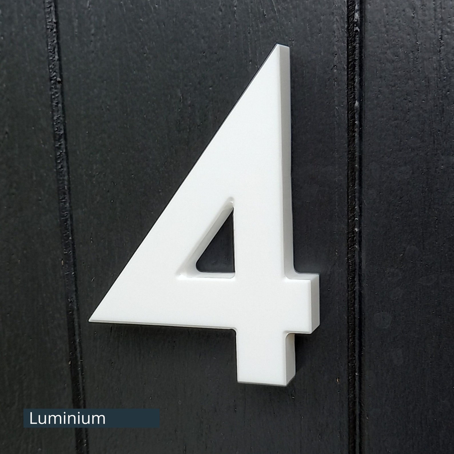 Corian House Numbers - Grey or White - Floating or Stick on - 100mm ...