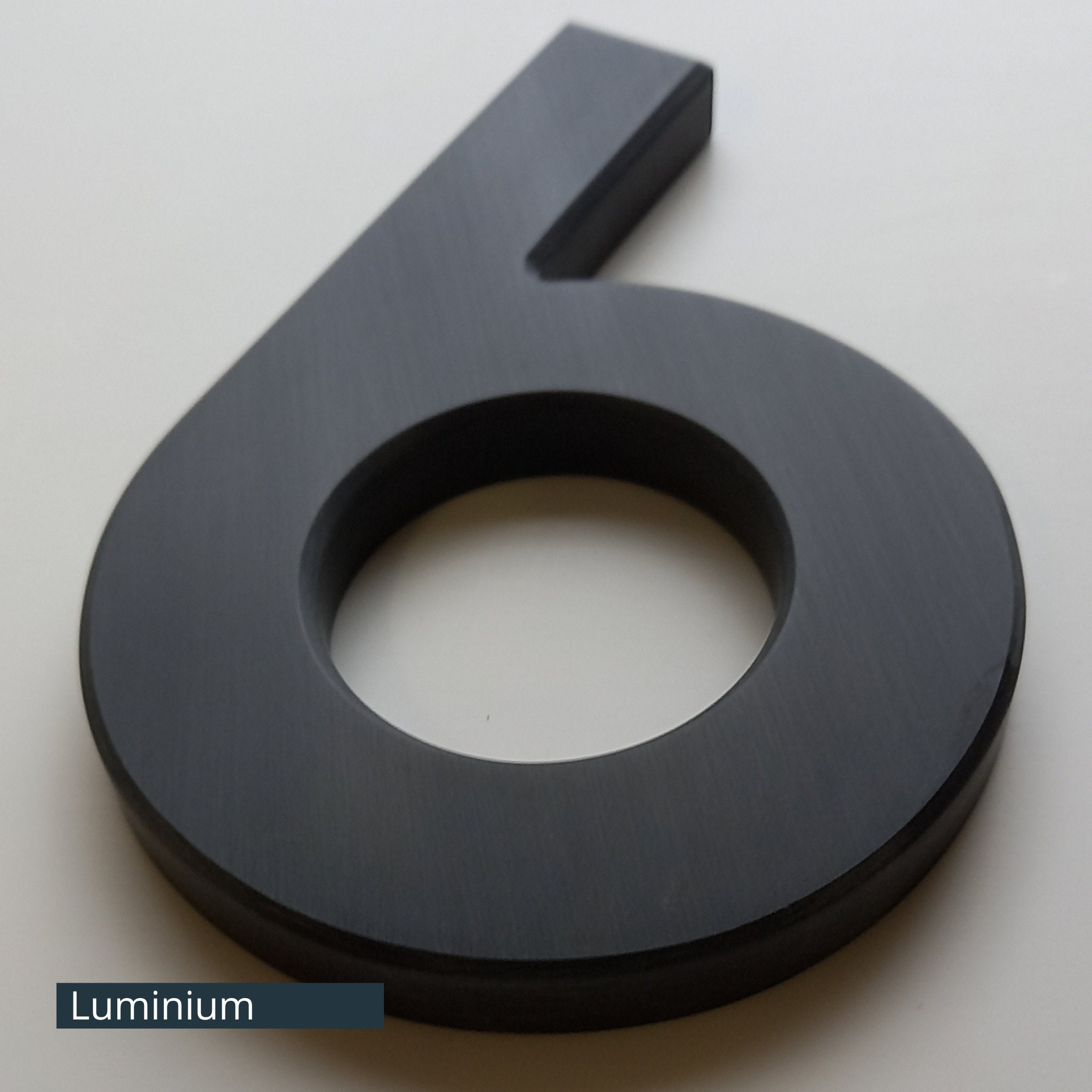 Corian House Numbers - Grey or White - Floating or Stick on - 100mm ...