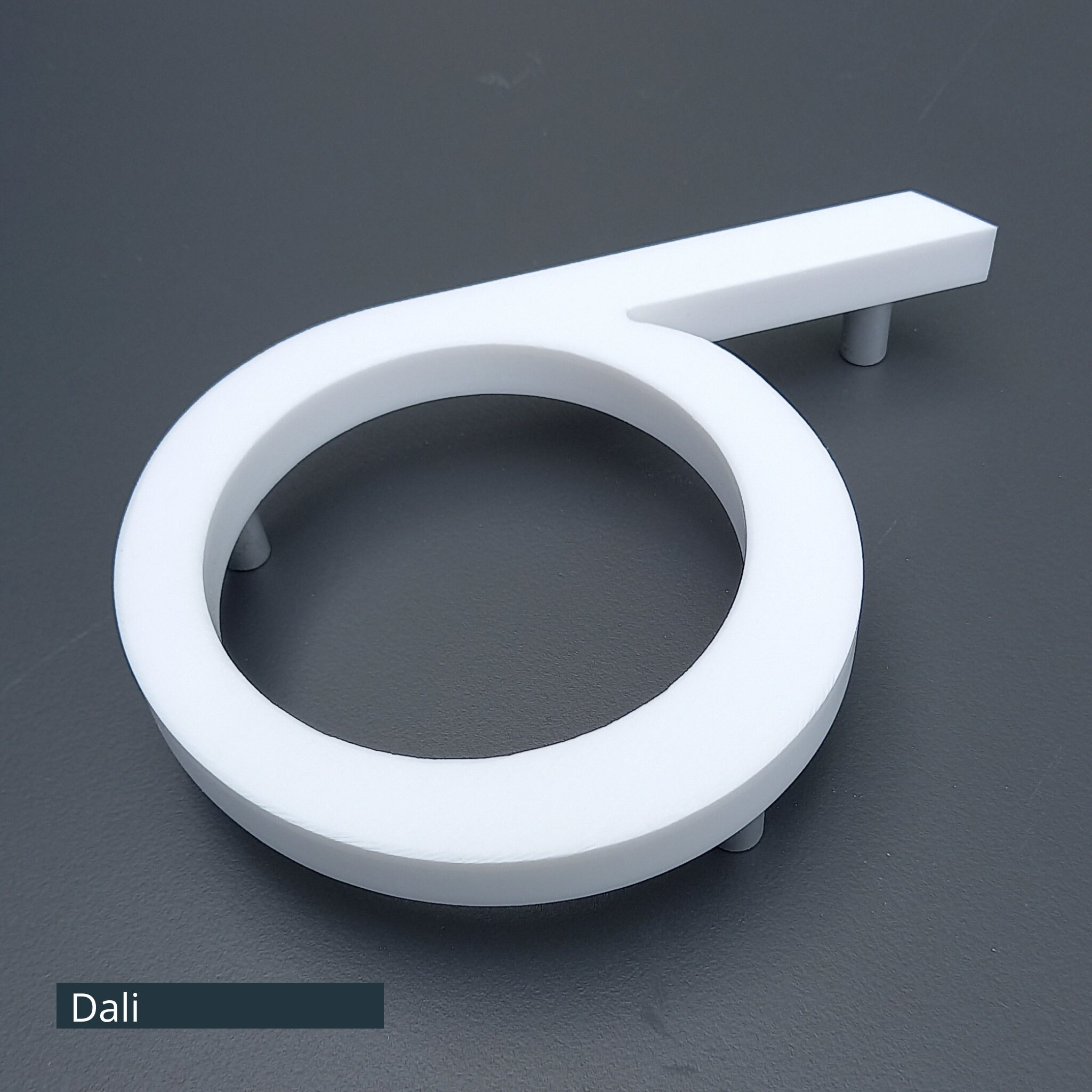 Corian House Numbers - Grey or White - Floating or Stick on - 100mm ...