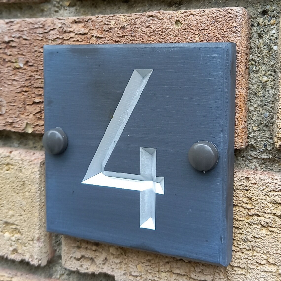 Corian House Number Sign - Square - White or Grey - 100x100mm ...