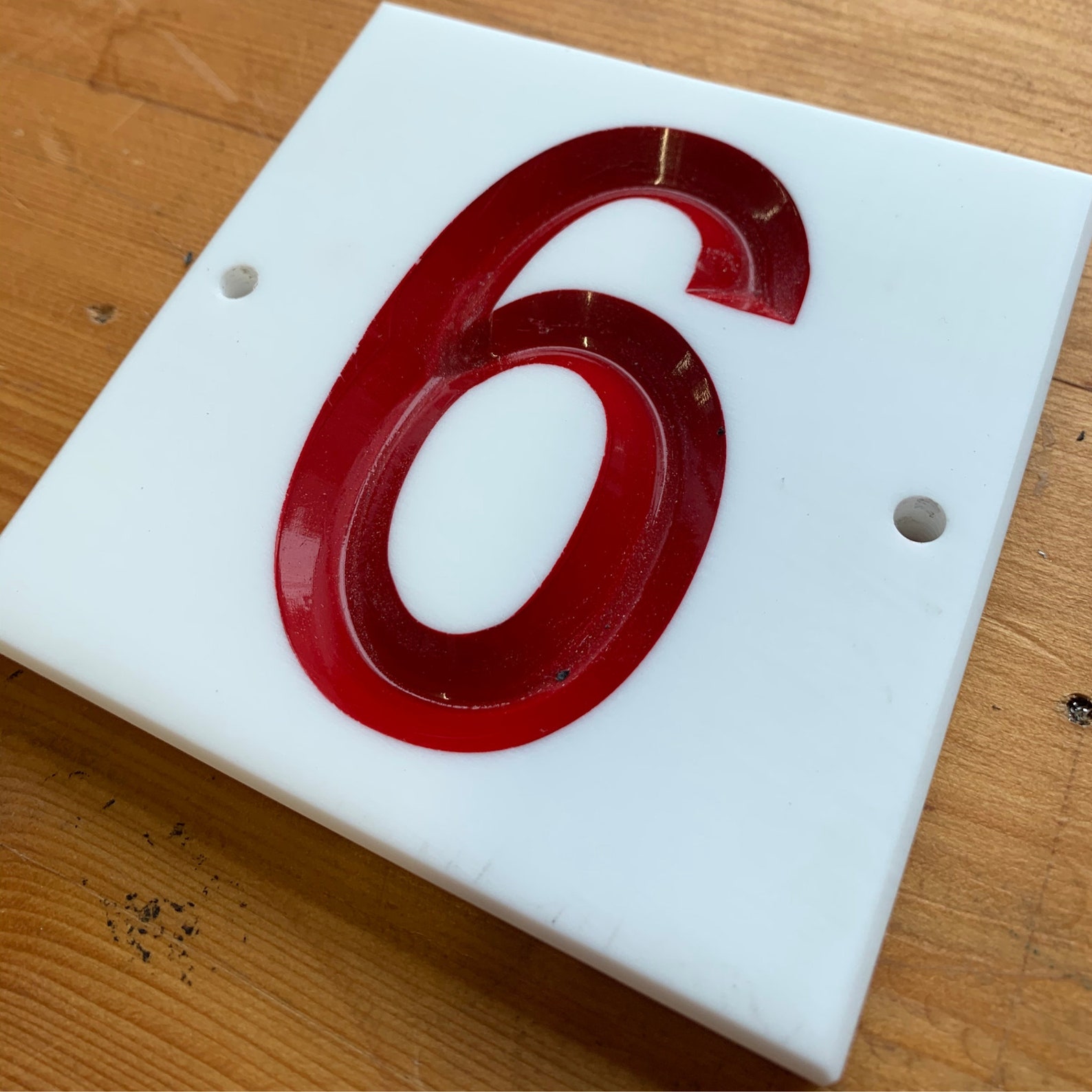 Corian House Number Sign - Square - White or Grey - 100x100mm ...