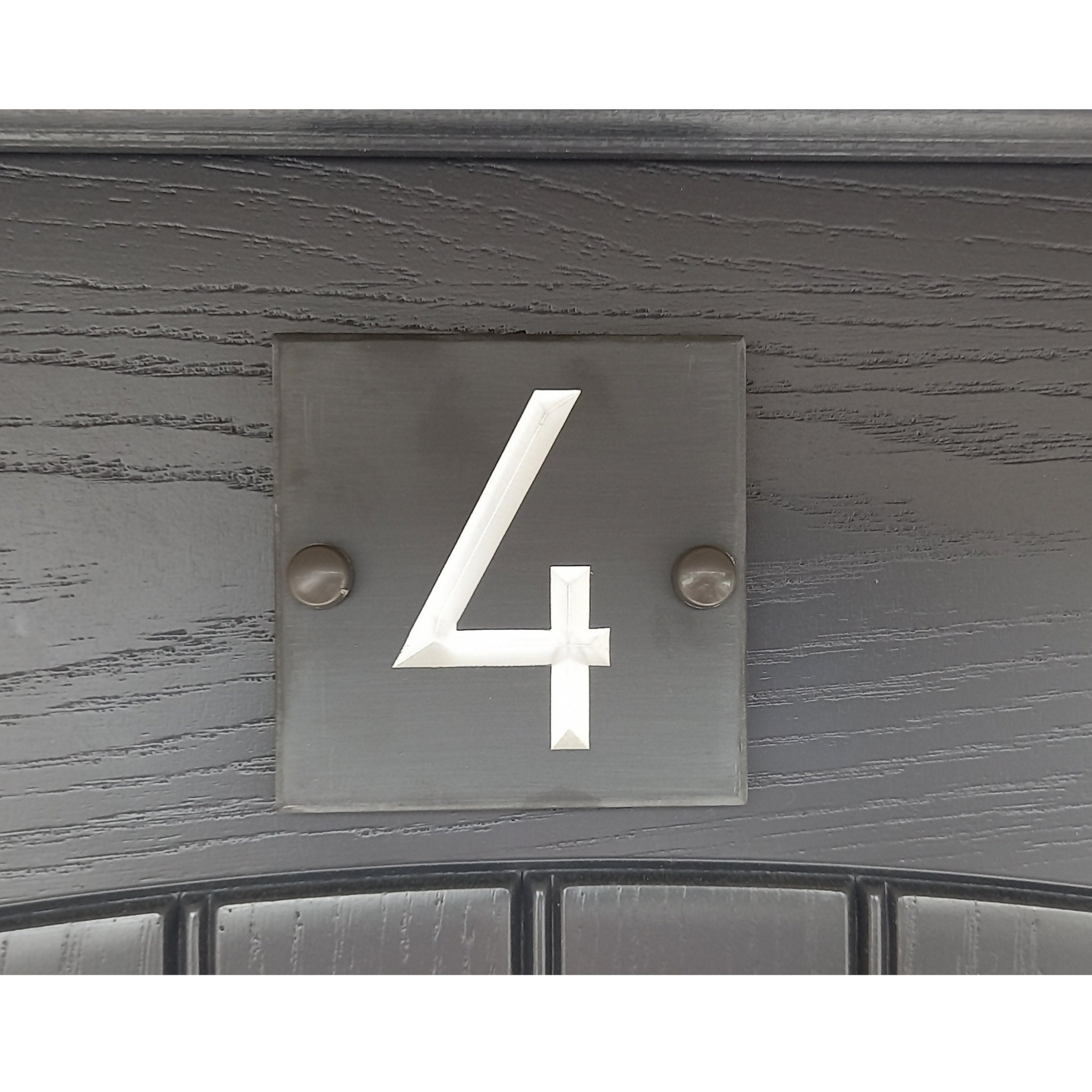 Corian House Number Sign - Square - White or Grey - 100x100mm ...