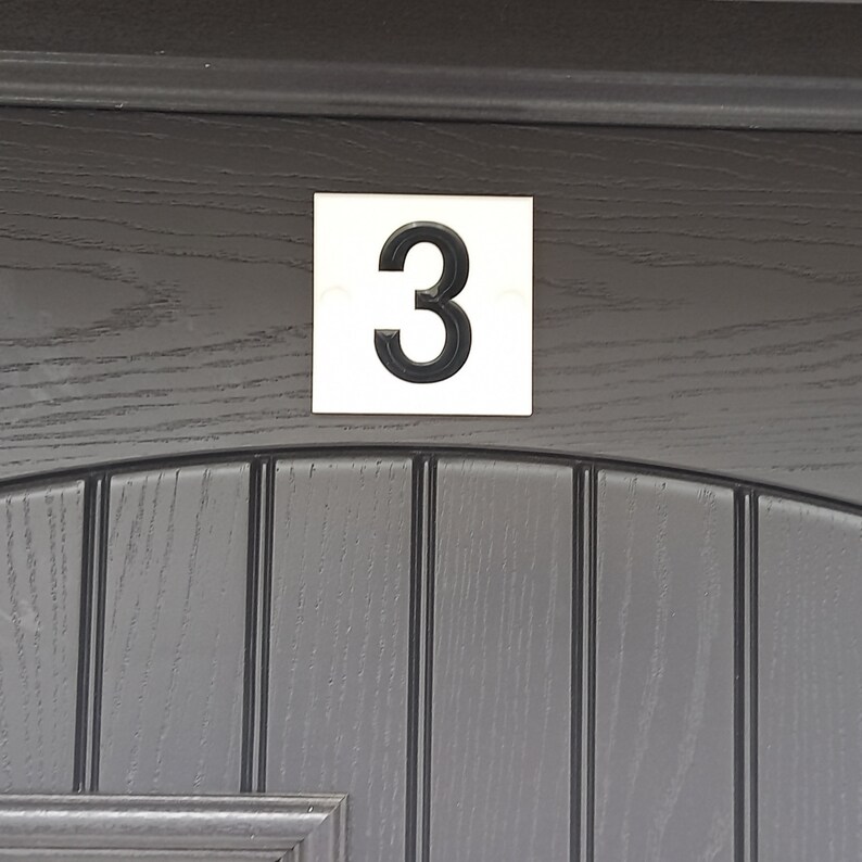 Corian House Number Sign Square White or Grey 100x100mm - Etsy