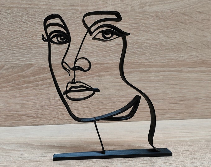 Beautiful Girl , Minimalist Art Sculpture , Gift Idea ,3D Printed ...