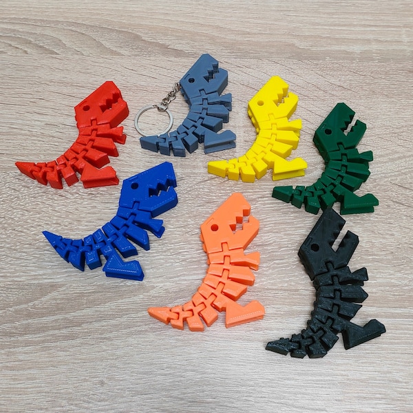 3d Printed Articulated Dinosaur - Etsy