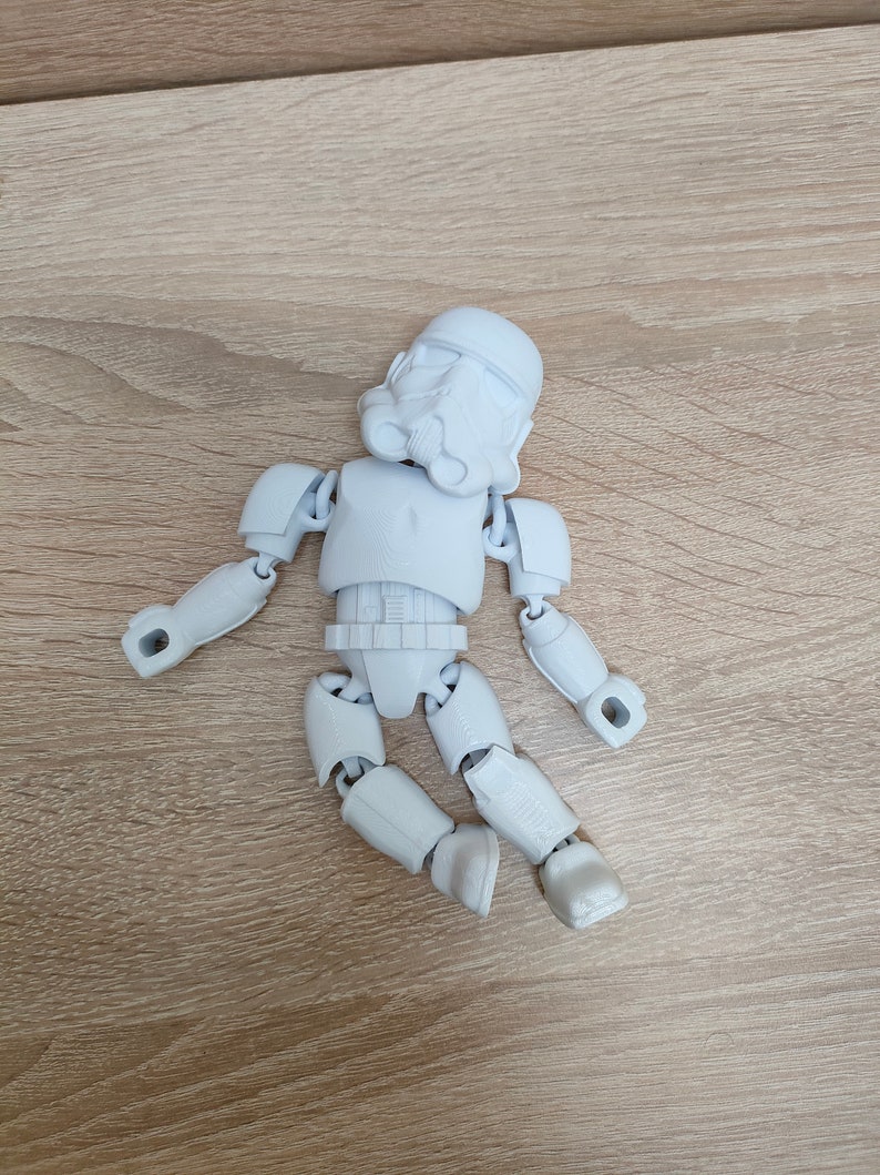 Stormtrooper Articulated Figure 3d Printed Fidget Toy or - Etsy