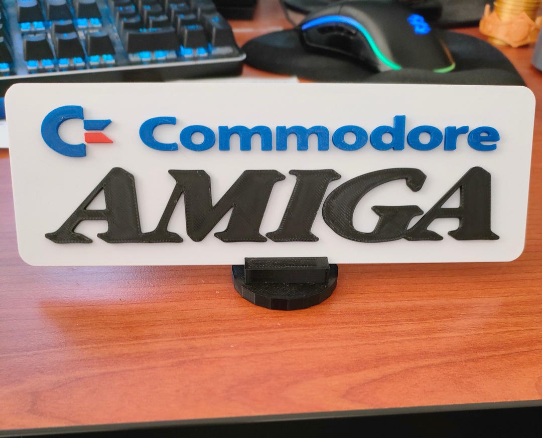 Retro Sign Commodore Amiga / Room 3D Printed Sign , Vintage Computer ...