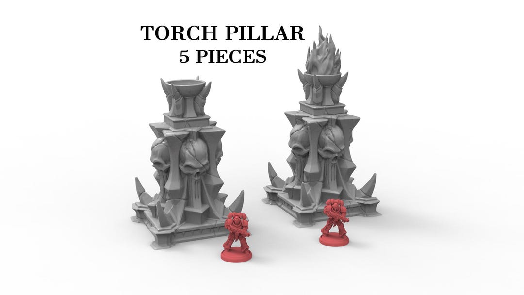 Torch Pillars Scenery Terrain for War Games 28mm/32mm - Etsy