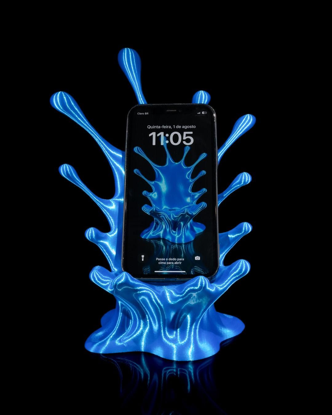 Dynamic Splash Phone Stand | 3D Printed Artistic iPhone Holder | Silk ...