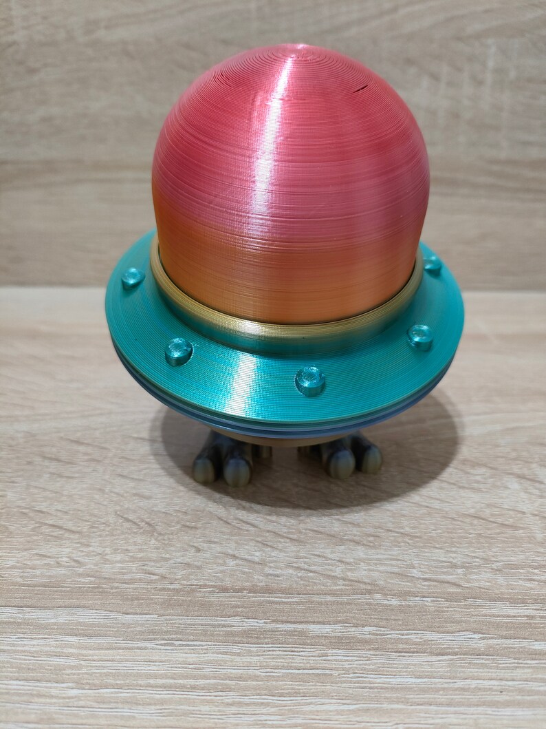 Funny Fidget Toy UFO With Legs Multi Color 3D Printed Toy Moving Fidget ...