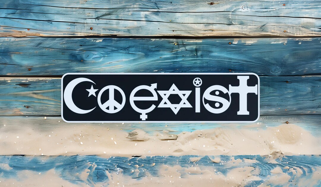 Coexist Sign 3D Printed , Wall Sign , Fridge Magnet, Door Sign - Etsy