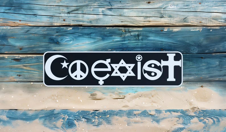 Coexist Sign 3D Printed , Wall Sign , Fridge Magnet, Door Sign - Etsy