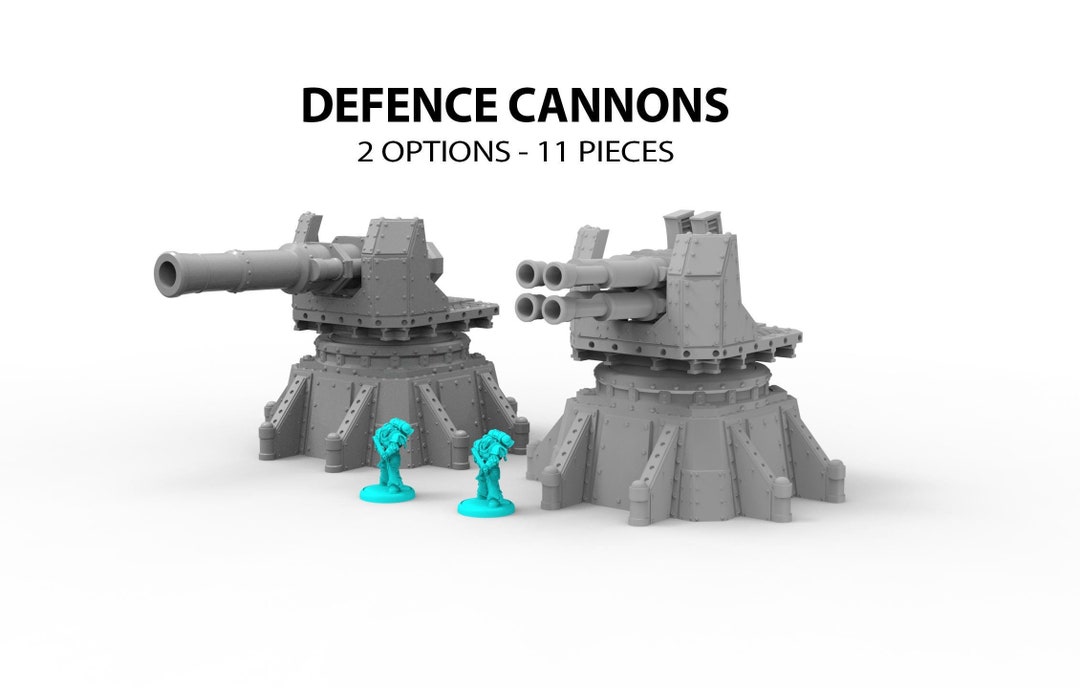 War Gaming Shooting Cannons Turrets Scenery Terrain for War Games 28mm ...