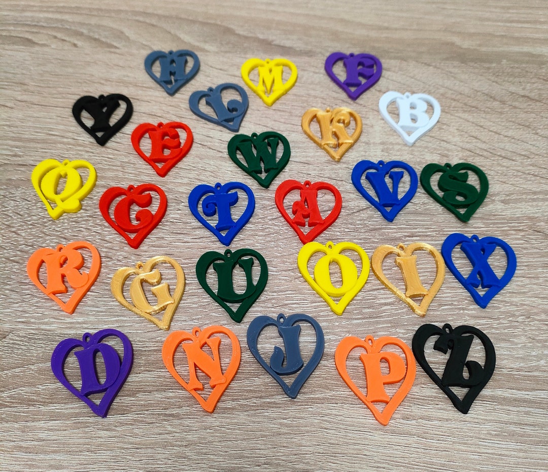 Monogram Keyring - 3D Printed - Name Keychain - Gift 3D Printed in ...