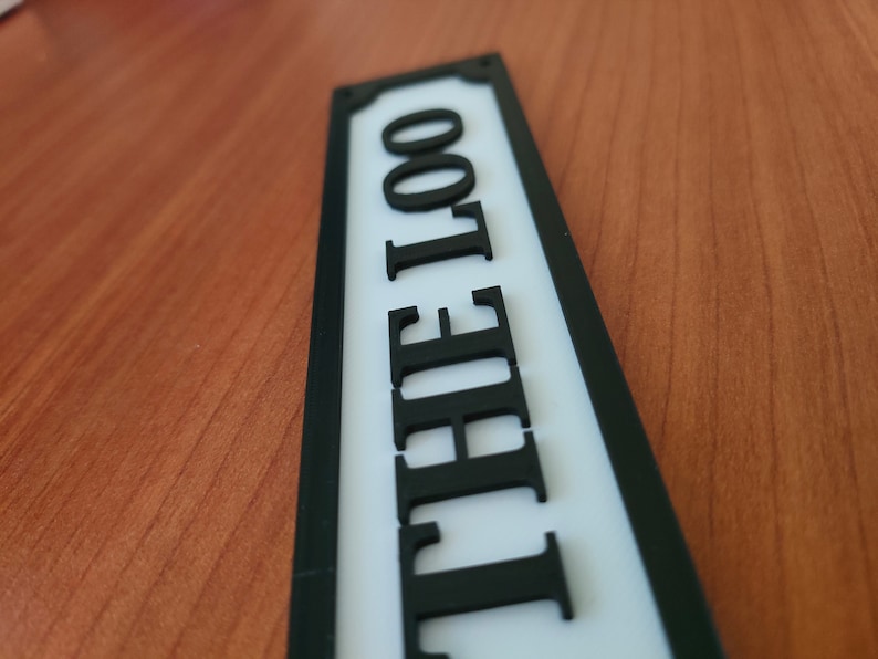 The Loo Sign 3d Printed Vintage Style Sign in Black and - Etsy