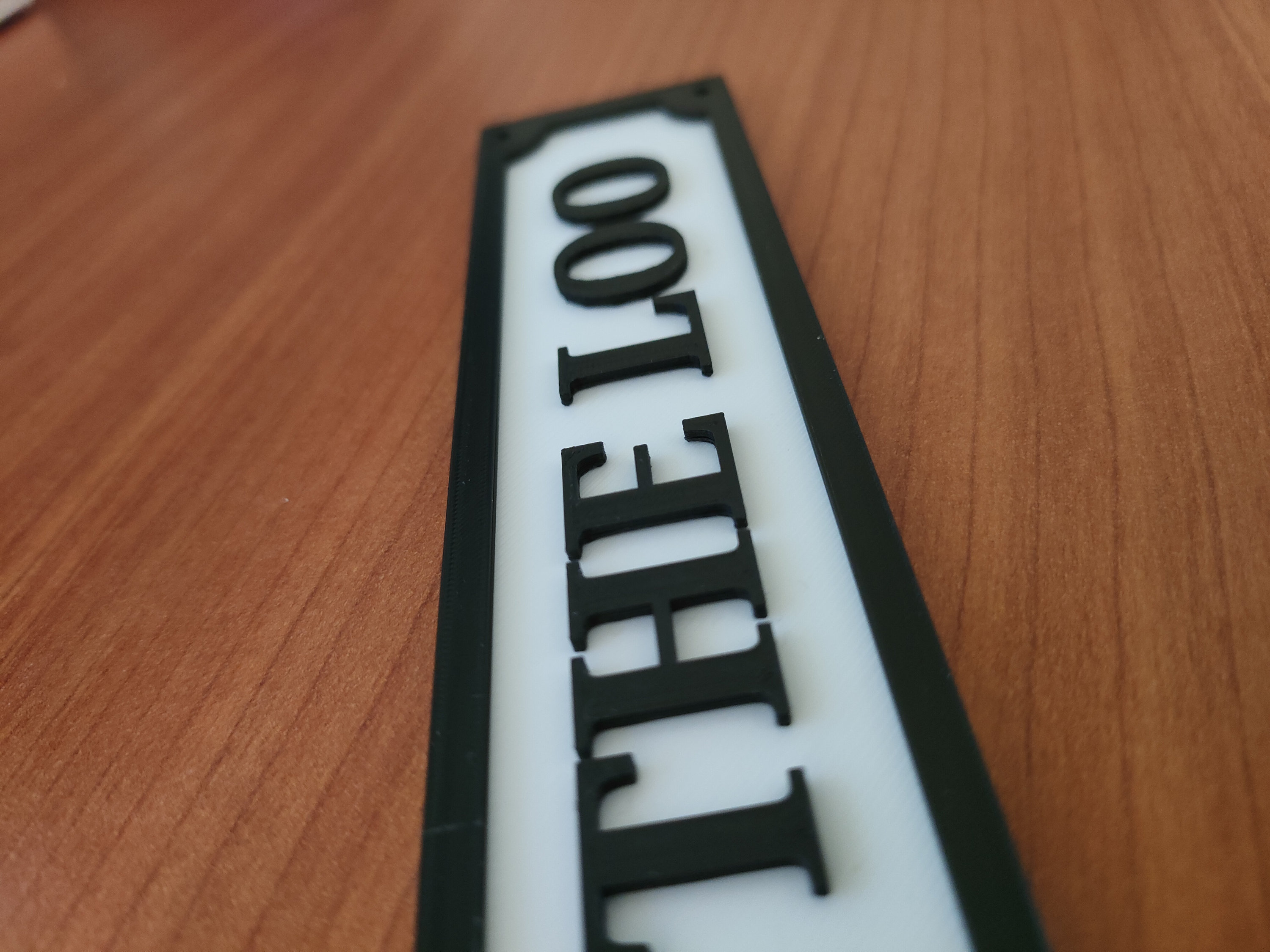 The Loo Sign 3d Printed Vintage Style Sign in Black and - Etsy