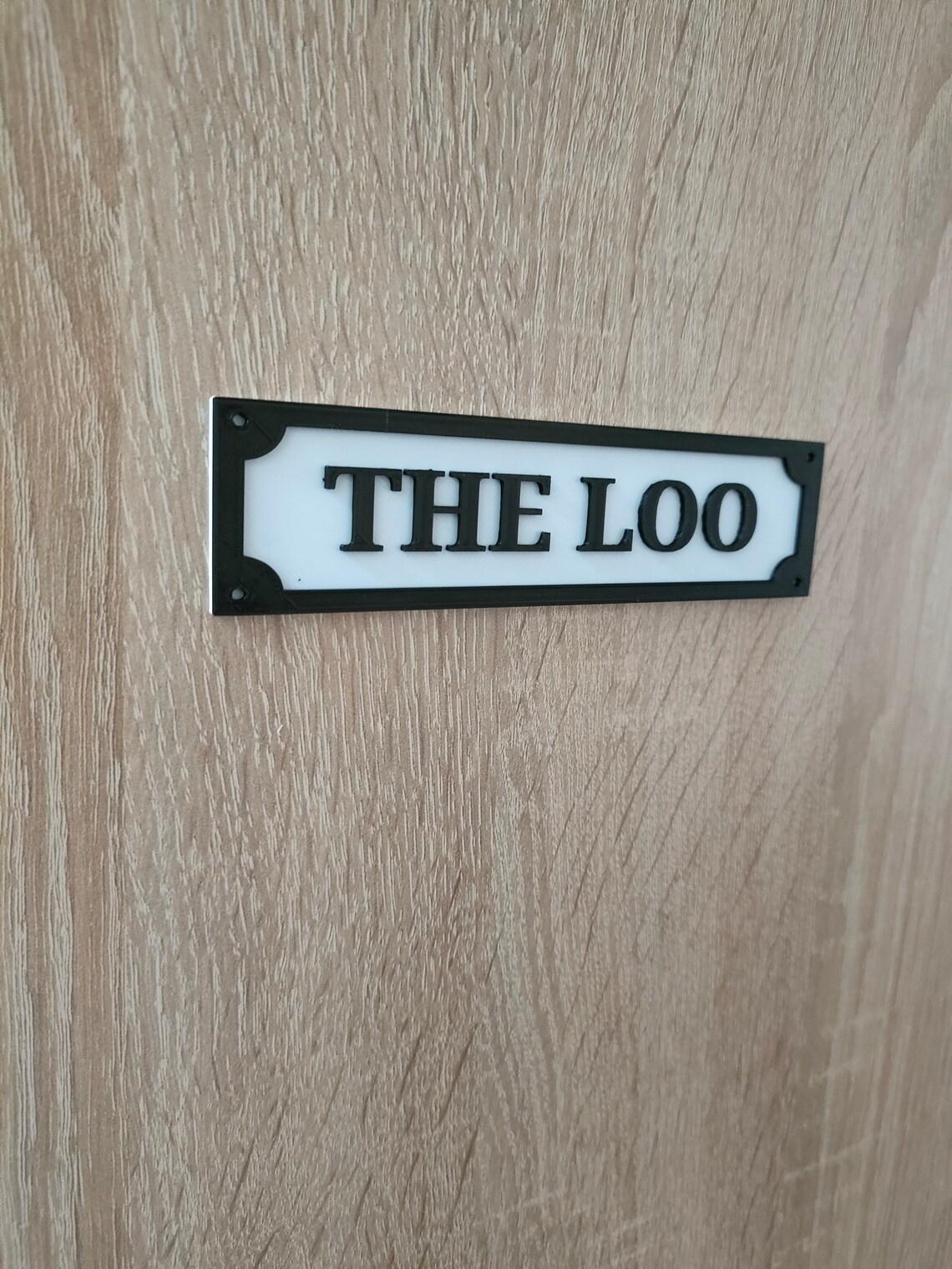 The Loo Sign 3d Printed Vintage Style Sign in Black and - Etsy