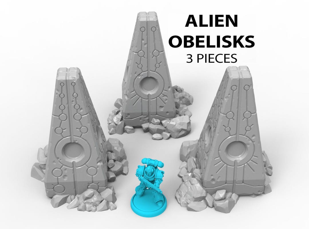 3 X Alien Obelisks Artifacts Scenery Terrain for War Games 28mm/32mm - Etsy