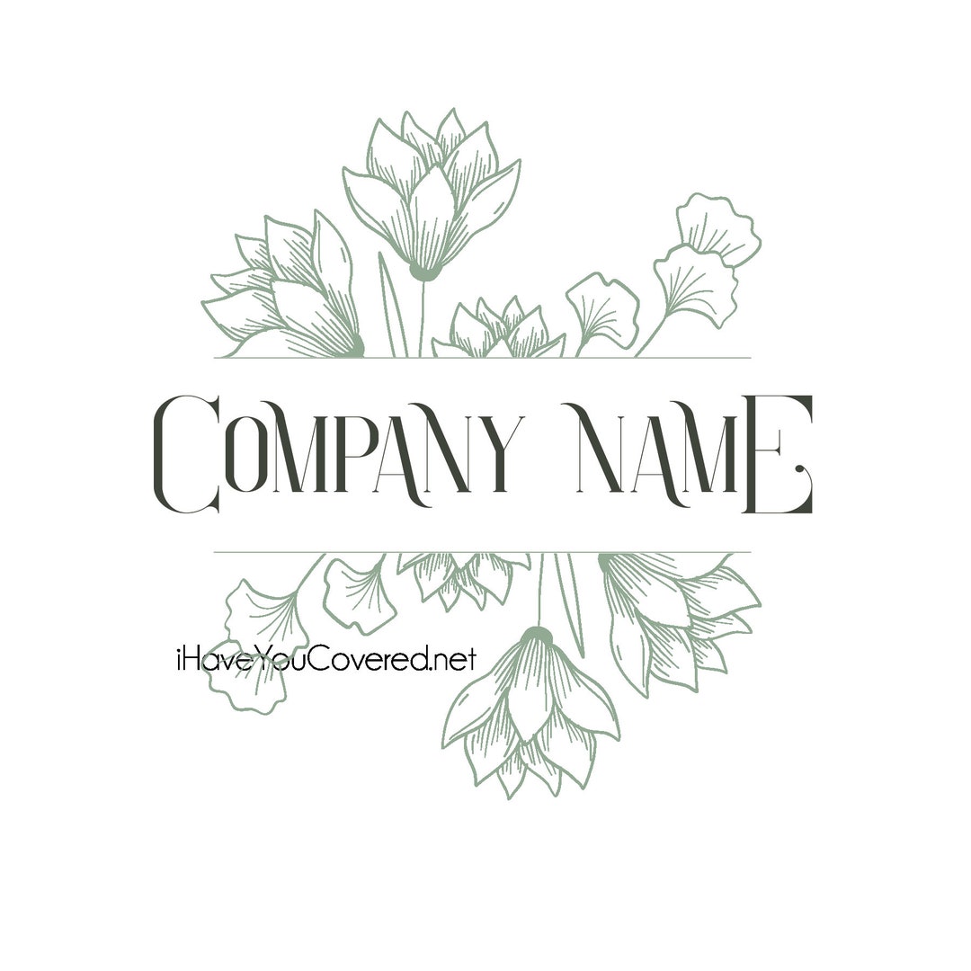 Premade Logo With Botanticals Ready to Be Customized - Etsy
