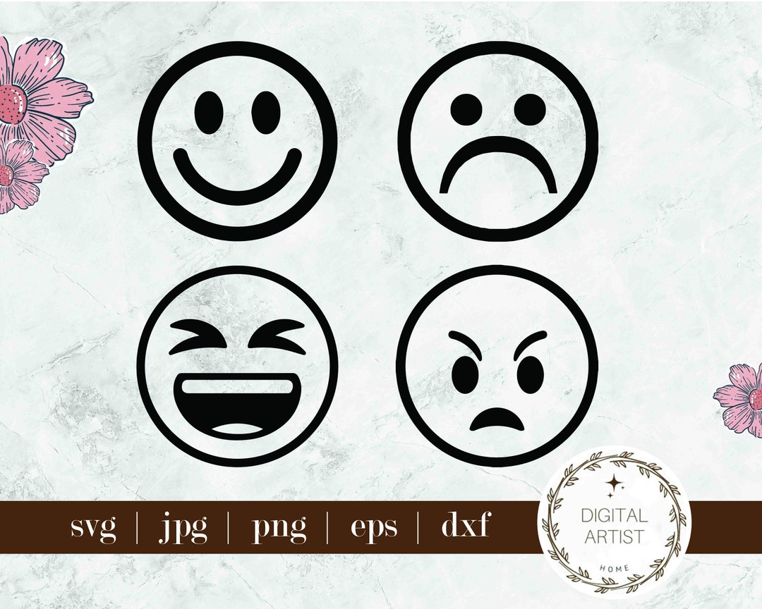 Buy Happy Face SVG Smiley Face SVG Smiley Face PNG Smiley Svg Online in ...