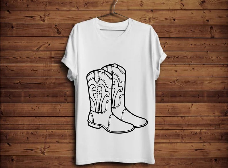 Cowboy Boots Svg Dxf Png Eps Cowgirl Boots Svg Western - Etsy