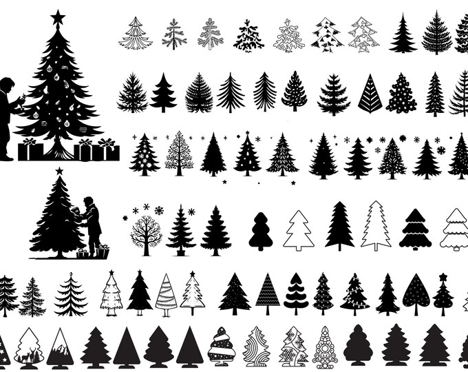 Christmas Tree Bundle Png, Tree Christmas Png, Christmas Png, Western ...