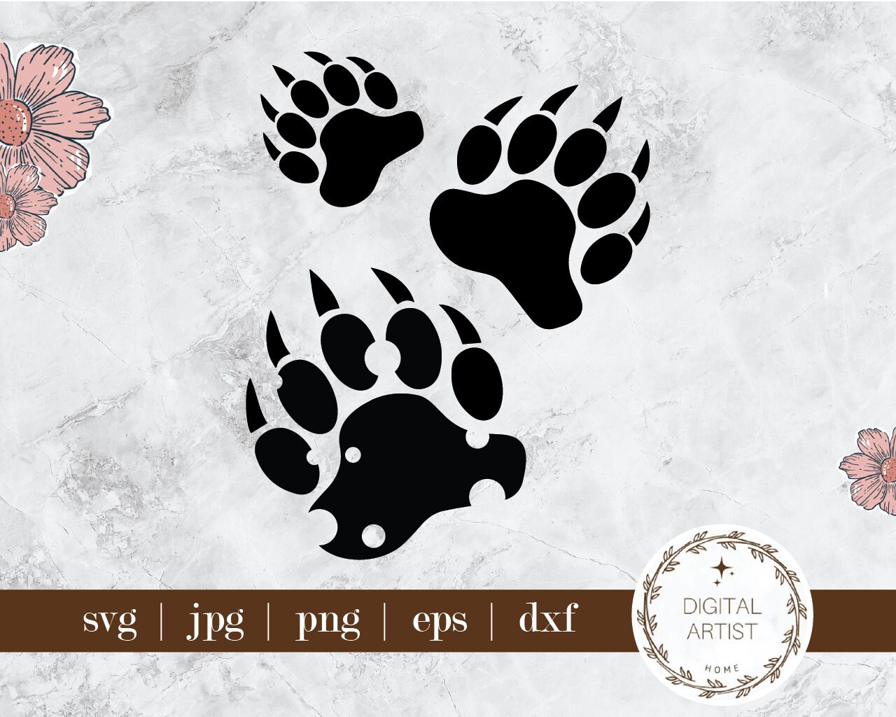 Bear Claw SVG Bear Paw SVG Bear Paw Shirt SVG Bear Paw Stencil Bear Paw ...