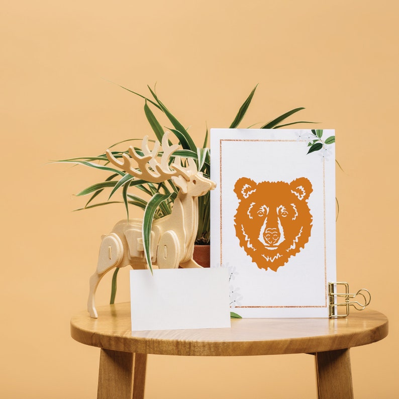 Black Bear SVG Angry Bear SVG Bear Face SVG Wild Bear Silhouette Roaring Bear Stencil Bear ...