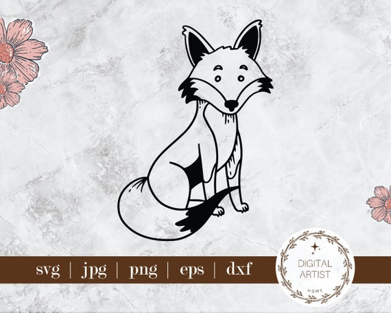 Fox SVG Baby Fox SVG Fox Monogram SVG Fox Silhouette Svg - Etsy