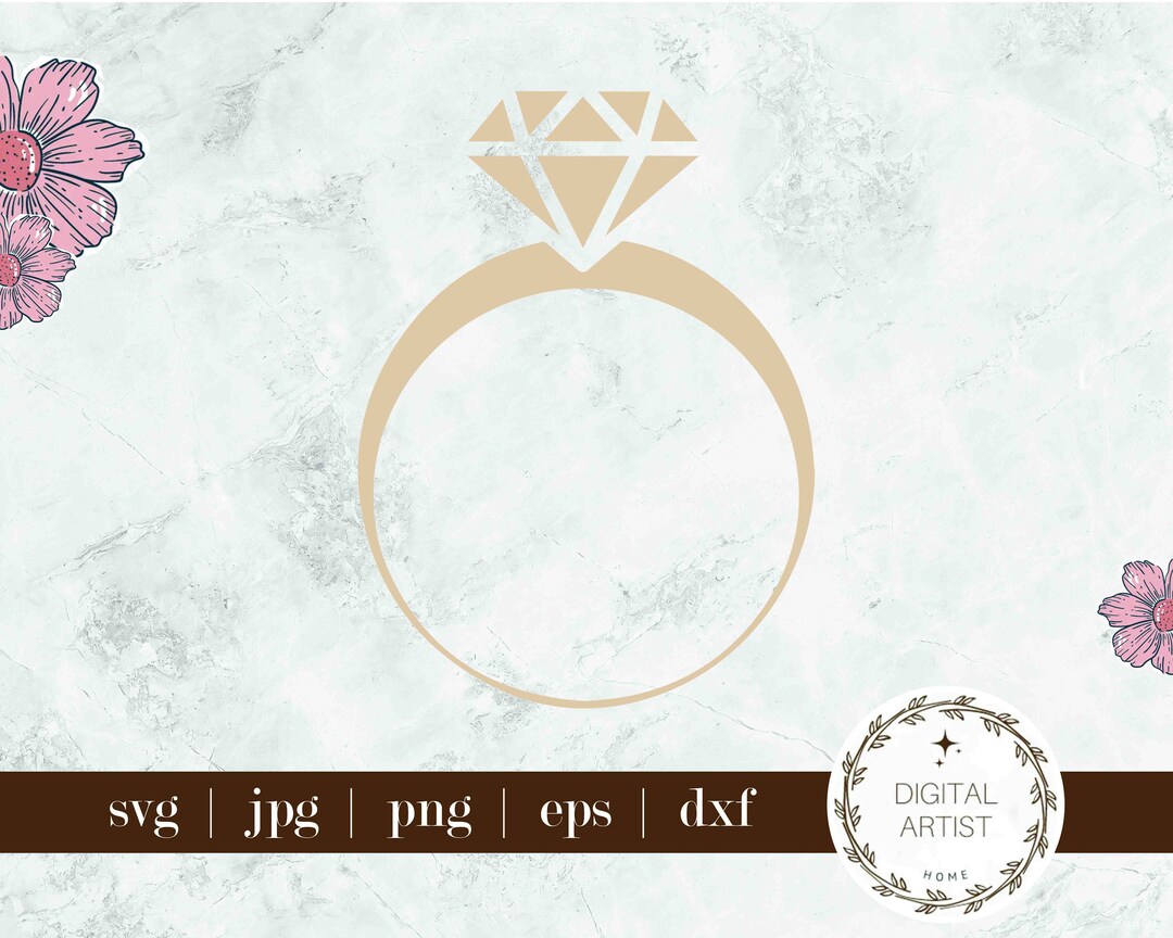 Wedding Ring SVG Ring SVG Diamond Ring SVG Wedding Svg Engagement Svg ...