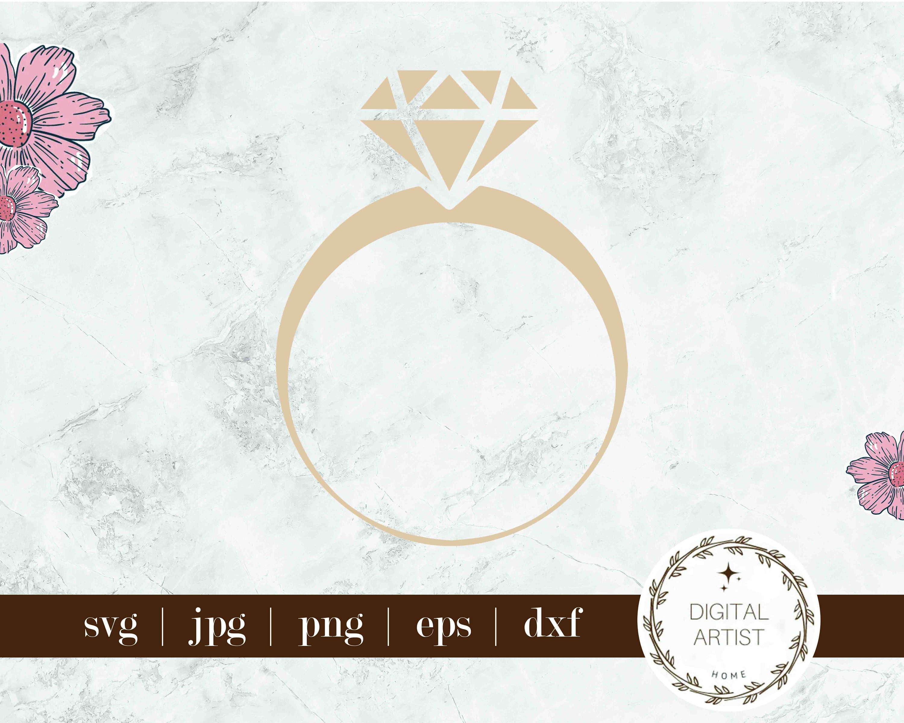 Wedding Ring SVG Ring SVG Diamond Ring SVG Wedding Svg Engagement Svg ...