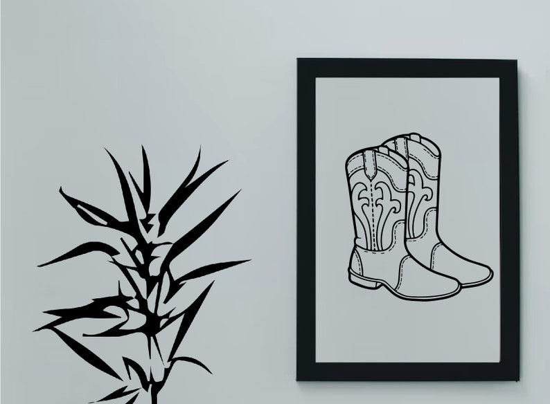 Cowboy Boots Svg Dxf Png Eps Cowgirl Boots Svg Western - Etsy