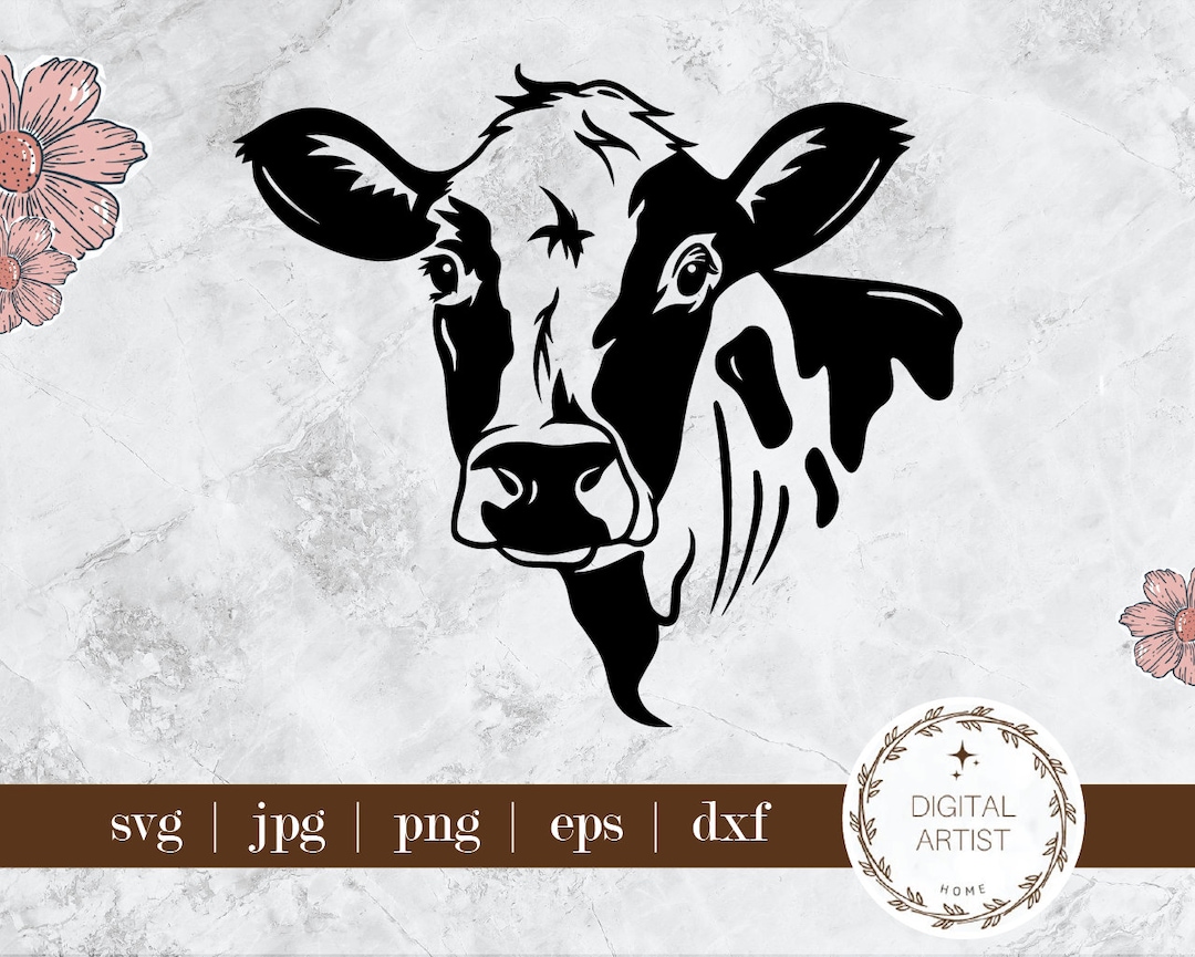 Cow Face SVG| Cow SVG| Cow Animal SVG| Cow Head Svg| Cow Skull Svg ...