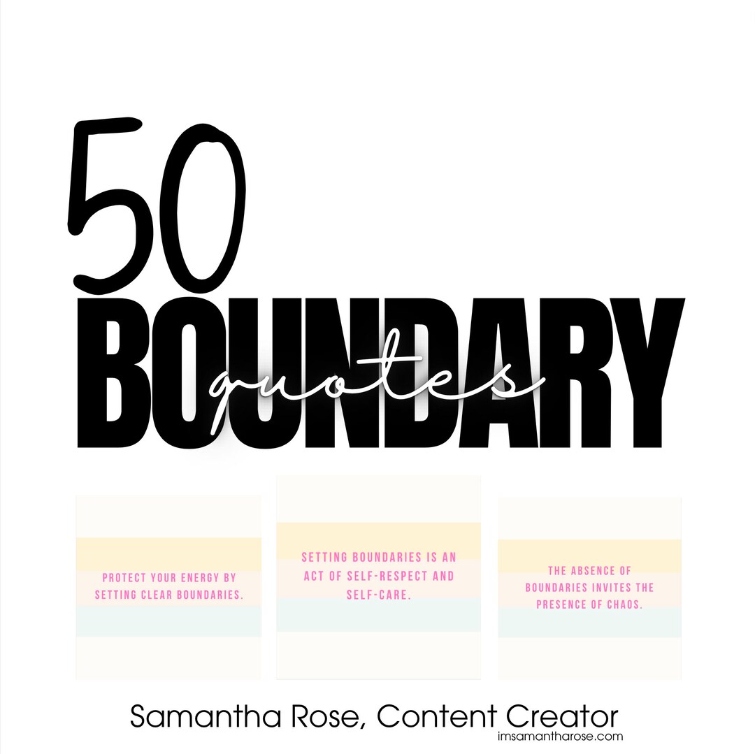 50 - Postable Quotes [boundaries] Edition #1 - Etsy
