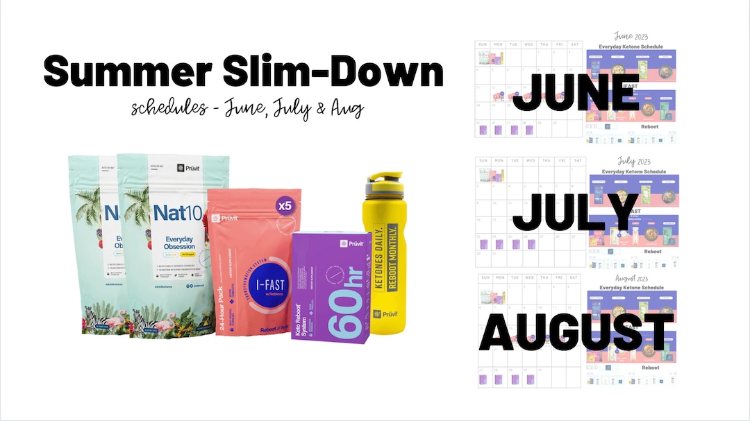Summer Slim-down Challenge - Schedules [ Pruvit ] - Etsy