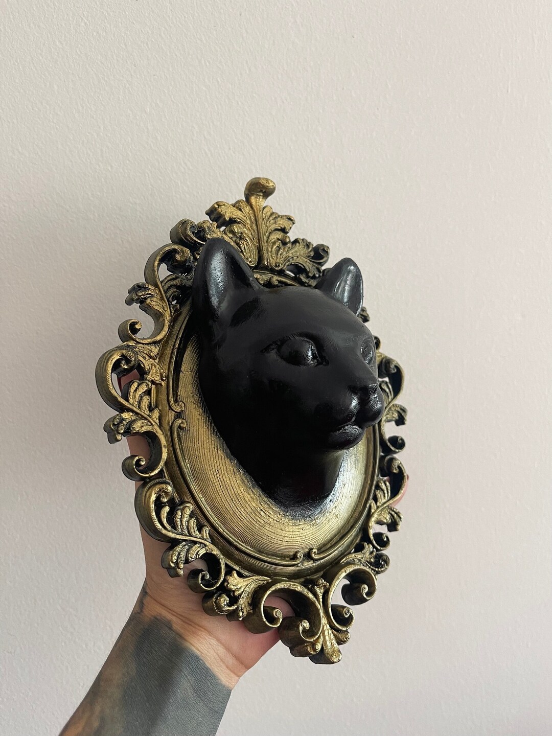 Frame Gothic Decor Baroque Cat Halloween Cat Goth Gothic Wall Art 3d ...