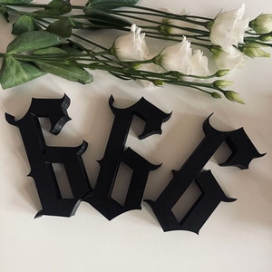 666 Wall Decor – Gothic Ornate Numbers for Occult Symbolism and Dark ...