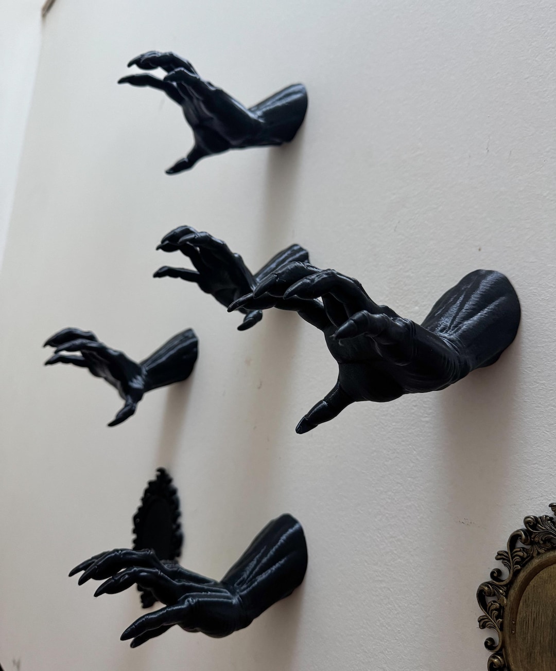 Wall Mounted Devil Hand Sculpture – Gothic Jewelry Hook or Altar Decor ...