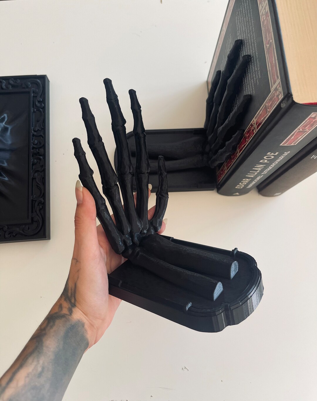 Gothic Book End Skeleton Book End Goth Home Decor Gothic Home Skeleton ...