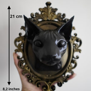 Sphynx Cat Frame. Baroque Frame. Cute Cat Victorian Goth Decor. Framed ...
