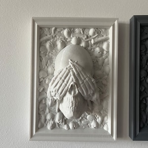 Set of Three Skull Wall Plaques – Gothic Skull Decor for Dark Interiors ...