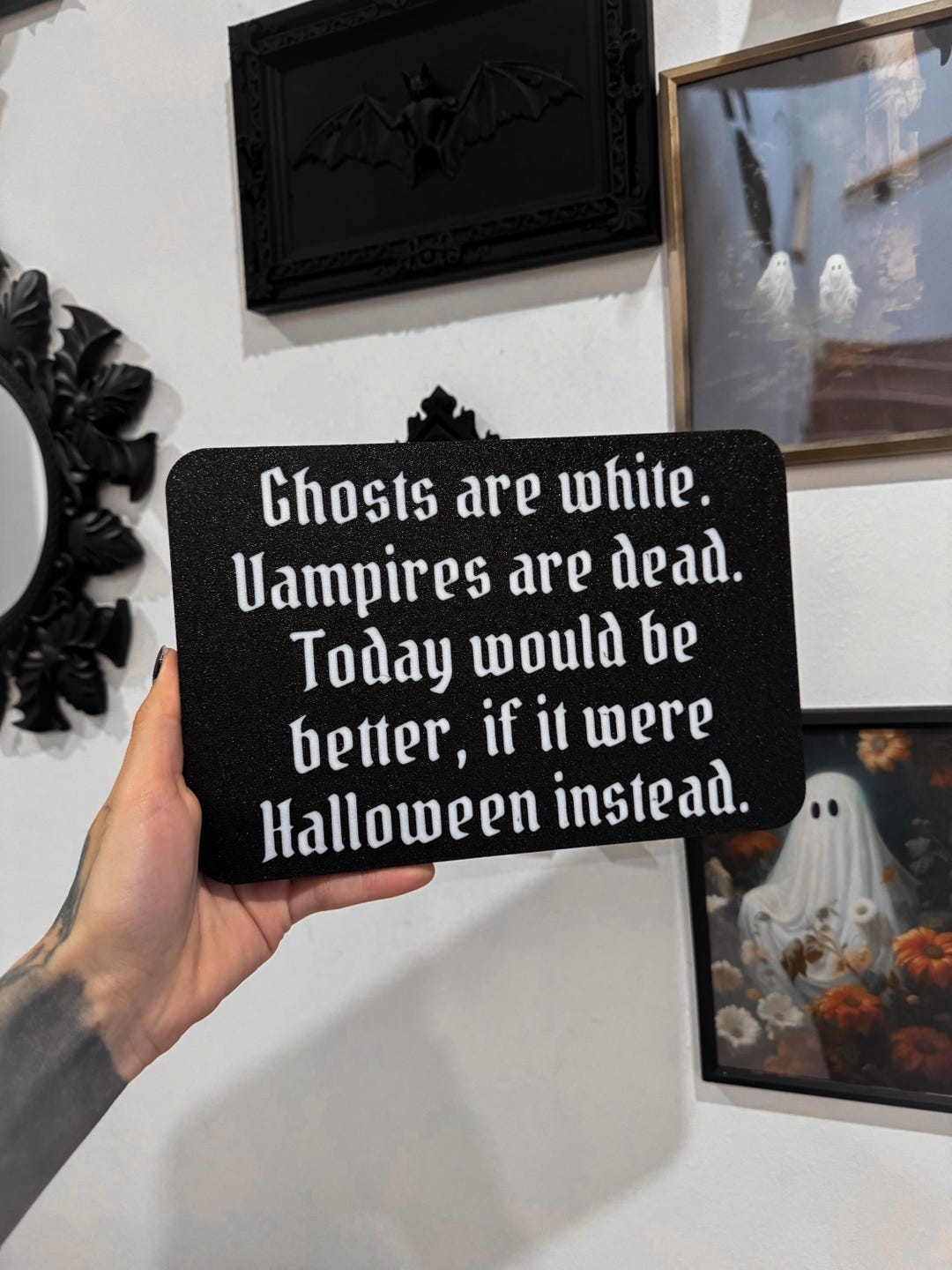 Creepy Gothic Sign for Haunted House - Unique Wall Art for Halloween ...