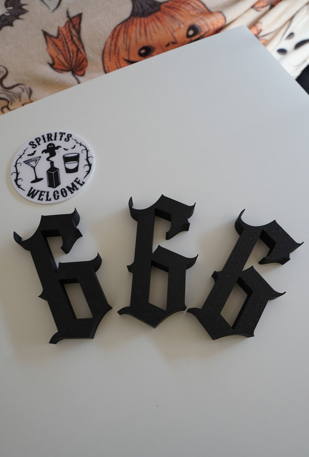 666 Wall Decor – Gothic Ornate Numbers for Occult Symbolism and Dark ...