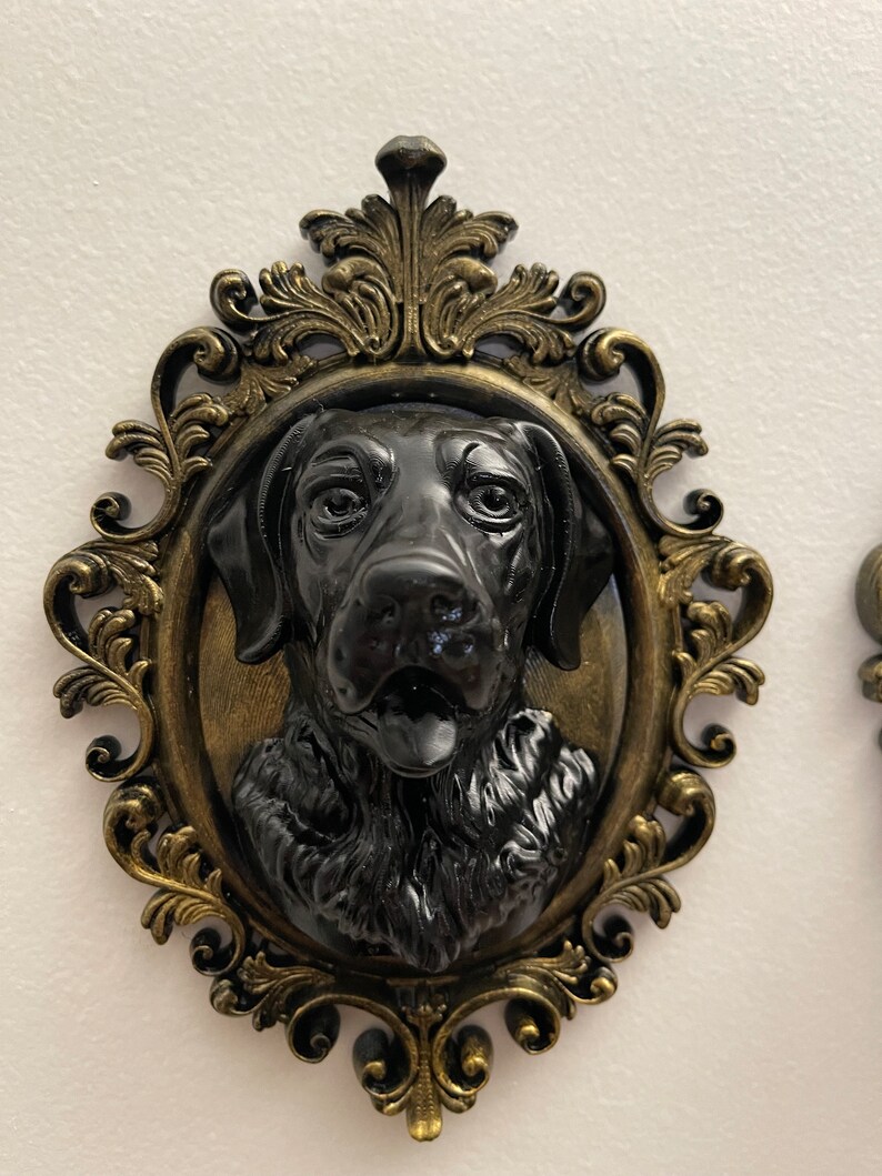 Cute 3D Printed Dog. Victorian Goth Decor. Goth Home Decor. Labrador ...