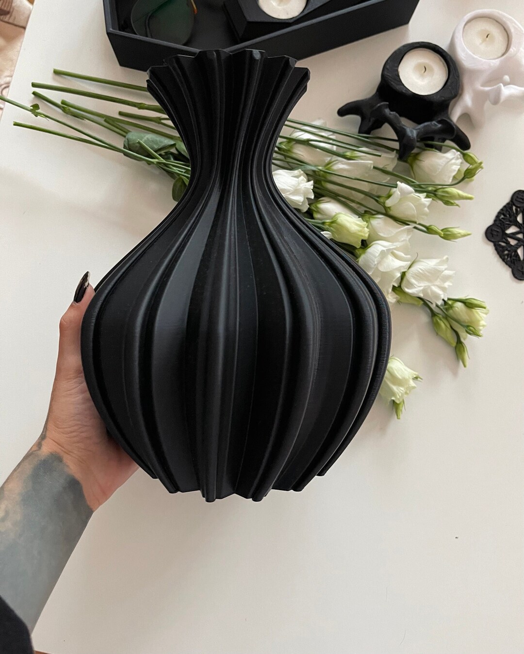 Gothic Vase Decor Baroque Goth Gothic Wall Art 3d Print 3d Darks - Etsy