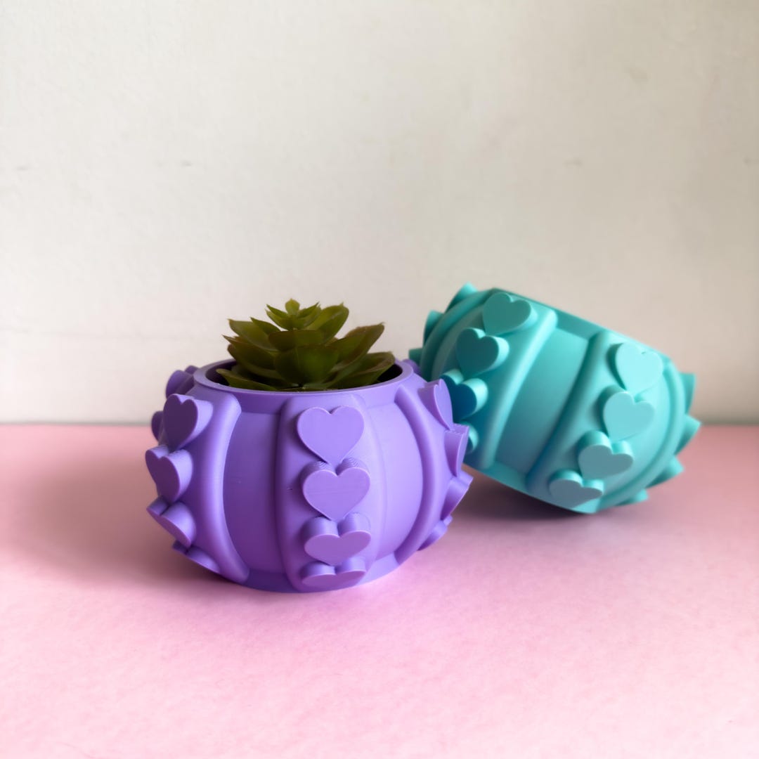 Pastel Heart Planter Pot Cute Flower Pot Cute Flower Pot Indoor ...