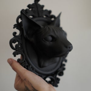 Sphynx Cat Frame. Baroque Frame. Cute Cat Victorian Goth Decor. Framed ...