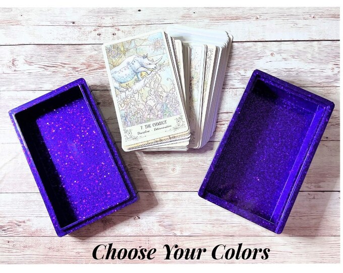 Custom Tarot Card Box, Psychic Gift, Oracle Deck Holder, Tarot Card ...