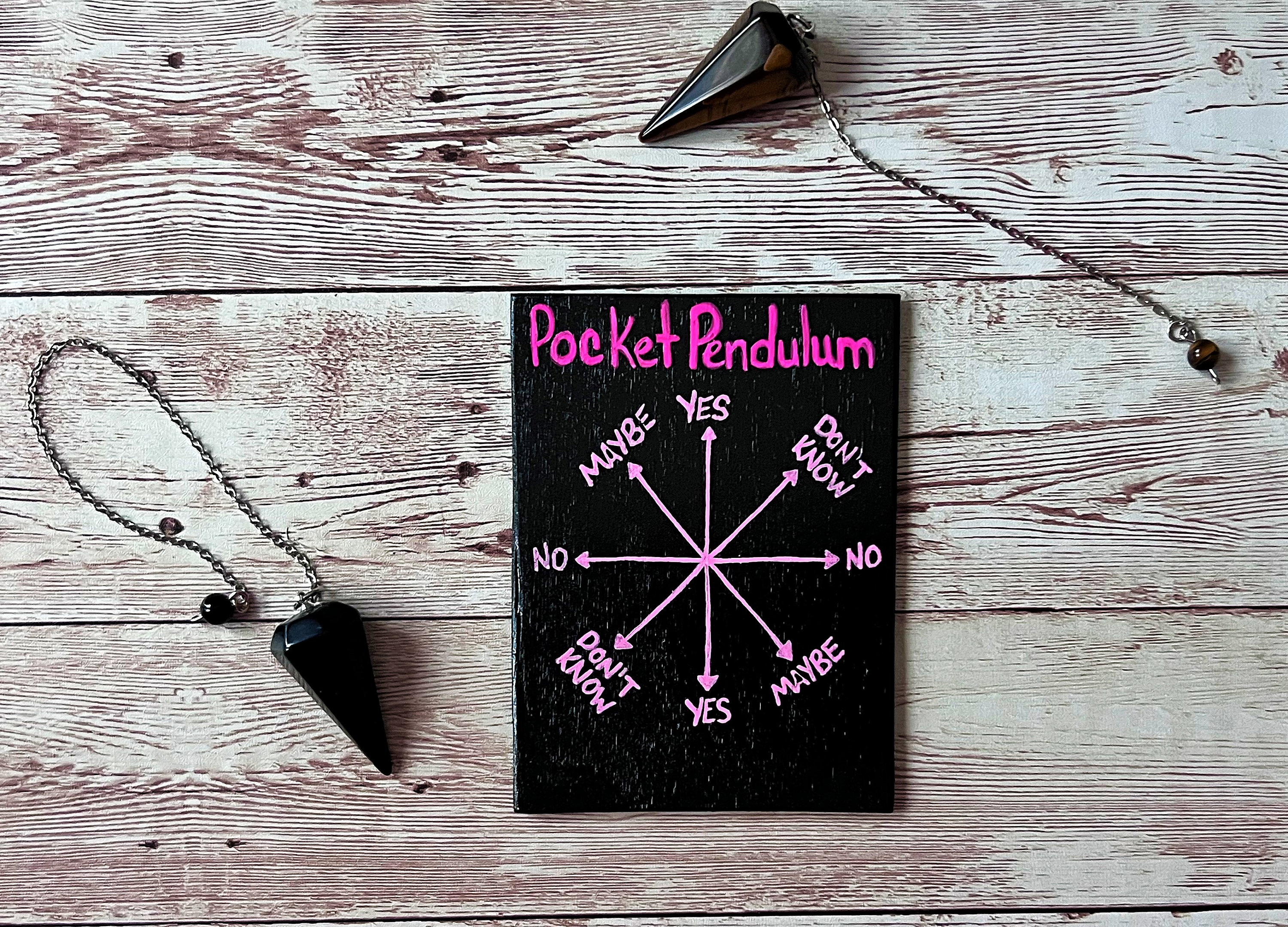 Pocket Pendulum Board, Wood Pendulum Board, Mini Pendulum, Divination ...
